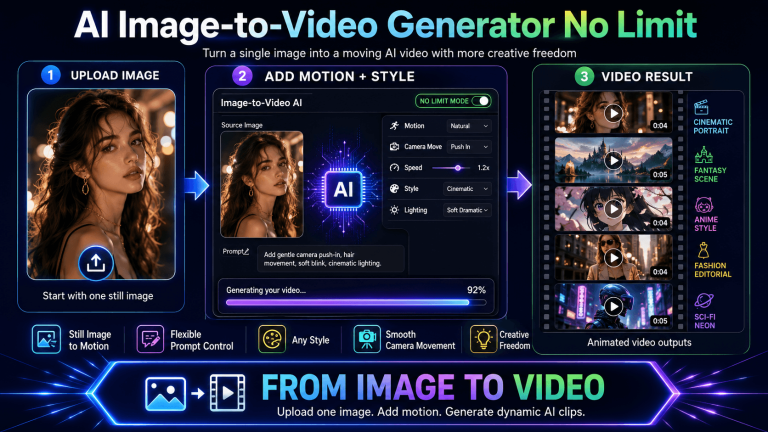 AI Image-to-Video Generator No Limit: What “Unlimited” Really Means