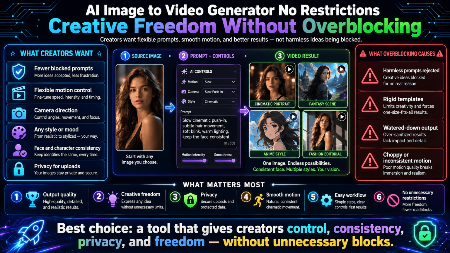 AI Image to Video Generator No Restrictions: Creative Freedom Without ...